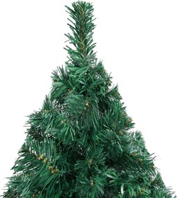 vidaXL Umělý vánoční stromek s LED a sadou koulí bílý 210 cm PVC [3077623] Barva: green and rose
