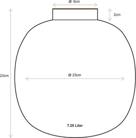 Pip Studio velká kovová váza 23 cm, světle zelená matná (Malá kovová váza v matné světle zelené barvě)