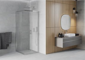 Mexen Rio, čtvercová sprchová kabina 70 x 70 cm, 6mm čiré sklo, chromový profil, 860-070-070-01-00