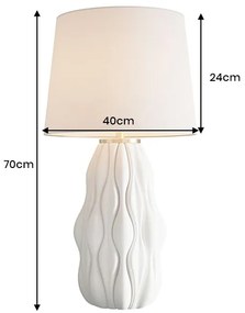 Designová stolní lampa Amira 70 cm bílá