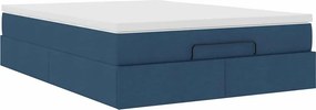 Osmanský rám postele s matrací Blue 140x190cm textil 3311112