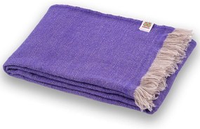 Vlněná deka Kostadina merino - fialová