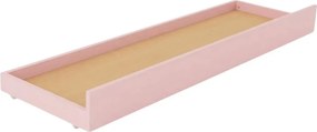 Benlemi Úložný dřevěný šuplík STORAGE pod postel na kolečkách Zvolte barvu: Pastelově růžová, Zvolte rozměr: 55x180 cm (pod postel o délce 190 cm), Zvolte variantu: Pro postel FENCE