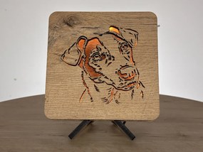 Li-Go "Jack Russell teriér" lampa 19x19cm provedení povrchu: černá s patinou