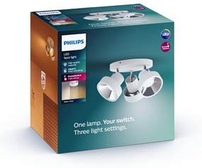LED Bodové svítidlo Philips Bukko 50603/31/P0 s funkcí SceneSwitch 3x4,3W