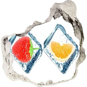 Wallmuralia Samolepící nálepka Ovoce v kostkách 75x75 cm