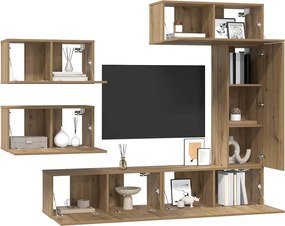 Sestava TV skříněk 6 ks Artisanový dub Kompozitní dřevo 3393248