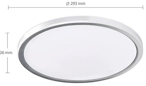 Solight LED osvětlení Acate s ochranou proti vlhkosti, IP54, 24W, 2160lm, 3CCT, 30cm, stříbrná