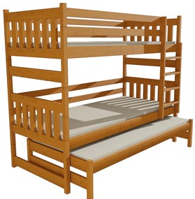 Patrová postel s výsuvnou přistýlkou PPV 019 90 x 200 cm - OLŠE