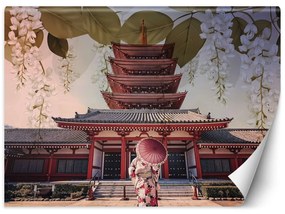 Gario Fototapeta Gejša a chrám Senso Ji v Tokiu Materiál: Vliesová, Rozměry: 200 x 140 cm