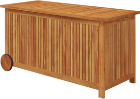 Zahradní úložný box s kolečky 113 x 50 x 58 cm masivní akácie 319712