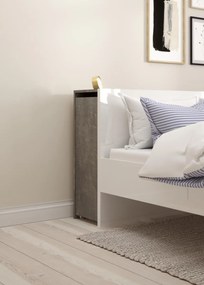 FALCO Čelo postele Simplicity 136 beton/bílý lesk
