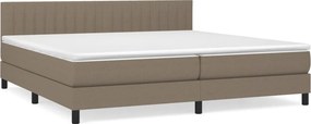 Box spring postel s matrací taupe 200x200 cm textil 3140245