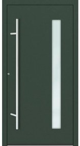 Hliníkové vchodové dveře FM Turen Premium P90 M04 zelená RAL6009 Orientace dveří: Levé, otevírání dovnitř, Standardní rozměr dveří včetně rámu: 100 cm x 200 cm - vnější rozměr rámu