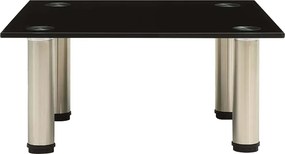 322758  TV Stand Black 40x35x17 cm Tempered Glass 322758