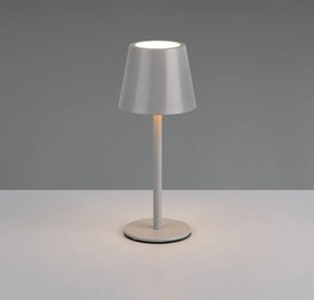 Šedá LED stolní lampa s kovovým stínidlem (výška 21 cm) Diaz – Reality
