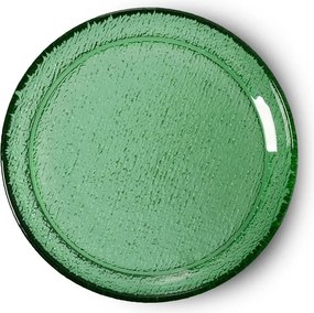 Zelený skleněný dezertní talíř The Emeralds - Ø 21*3cm