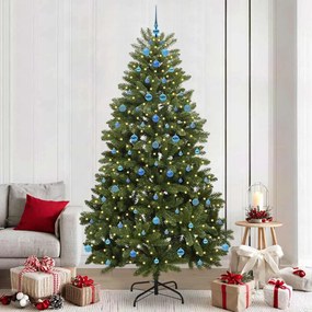 Umělý vánoční stromeček 240 cm 300 LED Teplá bílá PVC a ocel 3395710