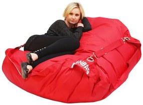 Beanbag Sedací pytel 189x140 comfort s popruhy scarlet rose