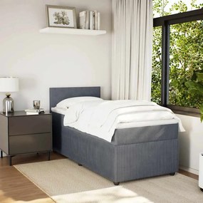 Box spring postel s matrací tmavě šedá 80 x 200 cm samet 3287585