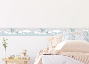 Dětská samolepící bordura na zeď Modré Velryby | 5 m x 13.8 cm | DWBD8489