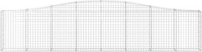 Klenuté gabionové koše 6 ks 400x30x80/100 cm pozinkované železo 3145817