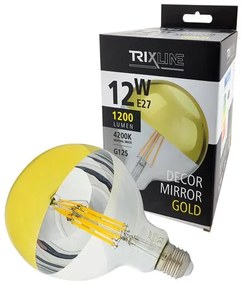 Žárovka LED E27 12W G125 bílá přírodní TRIXLINE Decor Mirror P976 Gold