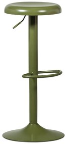 OnaDnes -20% Hoorns Zelená kovová barová židle Newton 61-81 cm