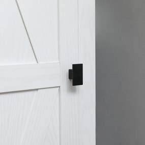 HOMCOM Skříňka Skladovací Buffet pro Kuchyni, Úložný Kousek do Koupelny, Klasický Styl s 3 Nastavitelnými Policemi - Výška 120 cm v Bílé Dřevě
