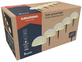 Grundig - SADA 5x LED RGBW Solární svítidlo LED/3,2V 600 mAh IP44
