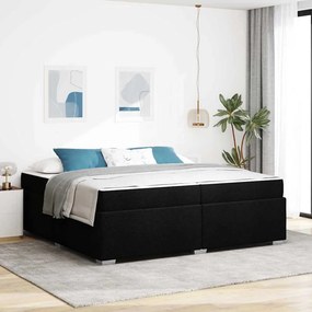 Rám postele s matrací Černá 200 x 200 cm textil 3399210