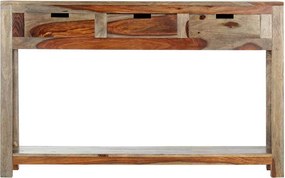 Konzolový stolek se 3 zásuvkami 120x30x75 cm masivní akácie 247753