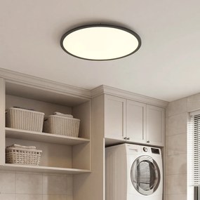Chytrý LED panel černý 60 cm vč. LED stmívatelné do teplé barvy s dálkovým ovládáním - Knob