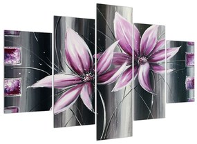 Moderní obraz květů (150x105 cm)
