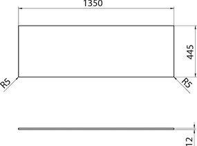 Sapho Odetta deska 135 x 44 cm bílá DTR135-0101