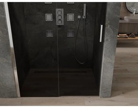 Mexen Omega rozsouvací sprchové dveře 160 cm, Grafitově černá, Chromovaná - 825-160-000-01-40