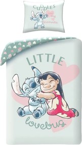 Bavlněné ložní povlečení Lilo a Stitch v objetí - 100% bavlna - 70x90 cm + 140x200 cm
