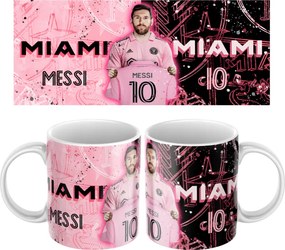 Keramický hrníček s motivem Messi Miami 450ml