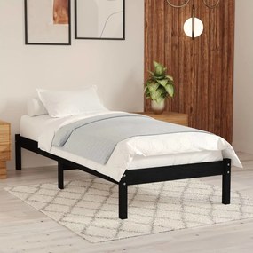 vidaXL Rám postele masivní borovice 90 x 200 cm [810002] Barva: Černá
