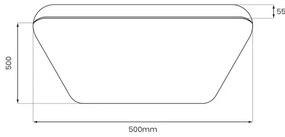 LED Stropní svítidlo NEMO LED/36W/230V 50x50 cm černá