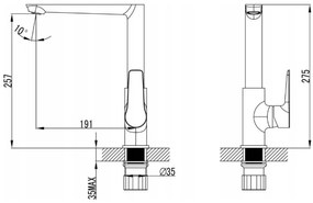 F-Design Avanza, stojánková dřezová baterie, chromová-bílá, FD1-A01-4-31