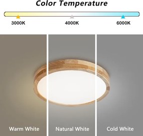 Brilagi - LED Stmív. svítidlo WOODLINE LED/48W/230V 3000-6000K dub pr. 40 cm +DO