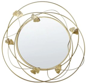 Nástěnné zrcadlo kovové ø 47 cm zlaté ANGLET Beliani
