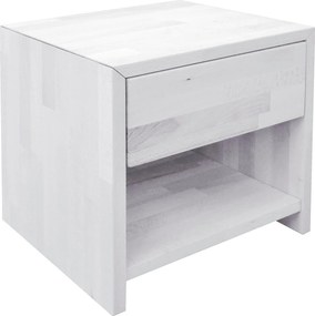 XXXLutz NOČNÍ STOLEK, buk, bílá, 45/45/35 cm Carryhome - 00002V000513