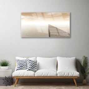 Obraz na skle Moře Molo Architektura 125x50 cm