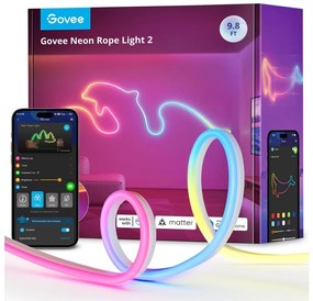 Govee - Neon 2 MATTER ohebný LED pásek 3m RGBIC Wi-Fi