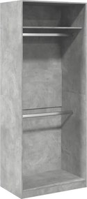 Šatní skříň betonově šedá 80 x 50 x 200 cm kompozitní dřevo 3307795