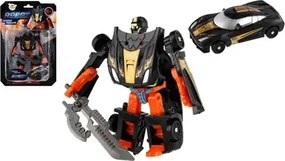 TEDDIES Transformer auto-robot černý / Plast / 14 cm / od 5 let