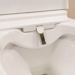 Mereo, Mereo WC s integrovaným elektronickým bidetem, RIMLESS, 592x380x430 cm, keramické, vč. sedátka, MER-VSD110S2