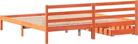 Postel bez matrace voskově hnědá 200 x 200 cm masivní borovice 3301562